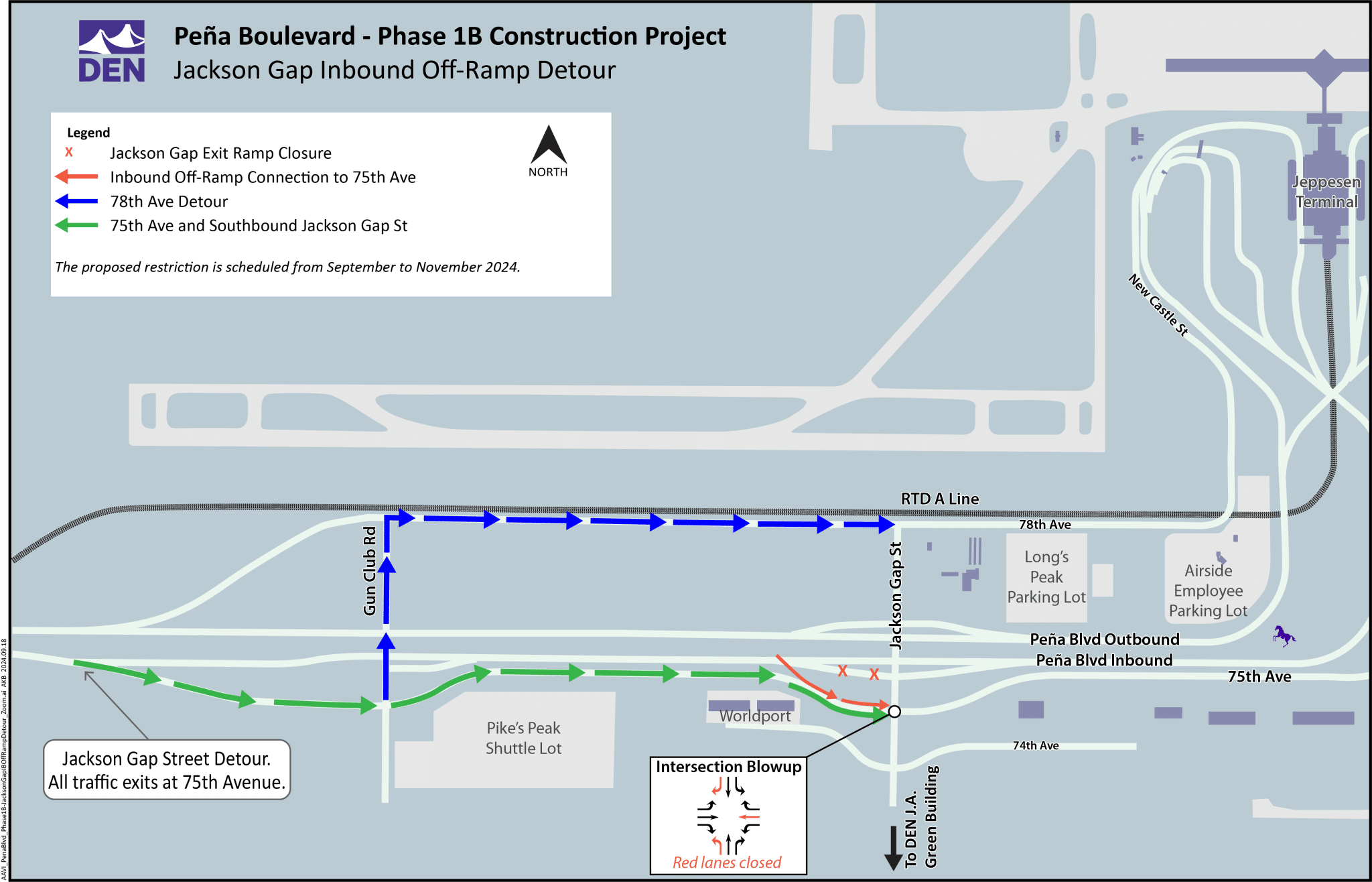 Peña Construction Prompts Detours for Jackson Gap and 75th | Denver ...